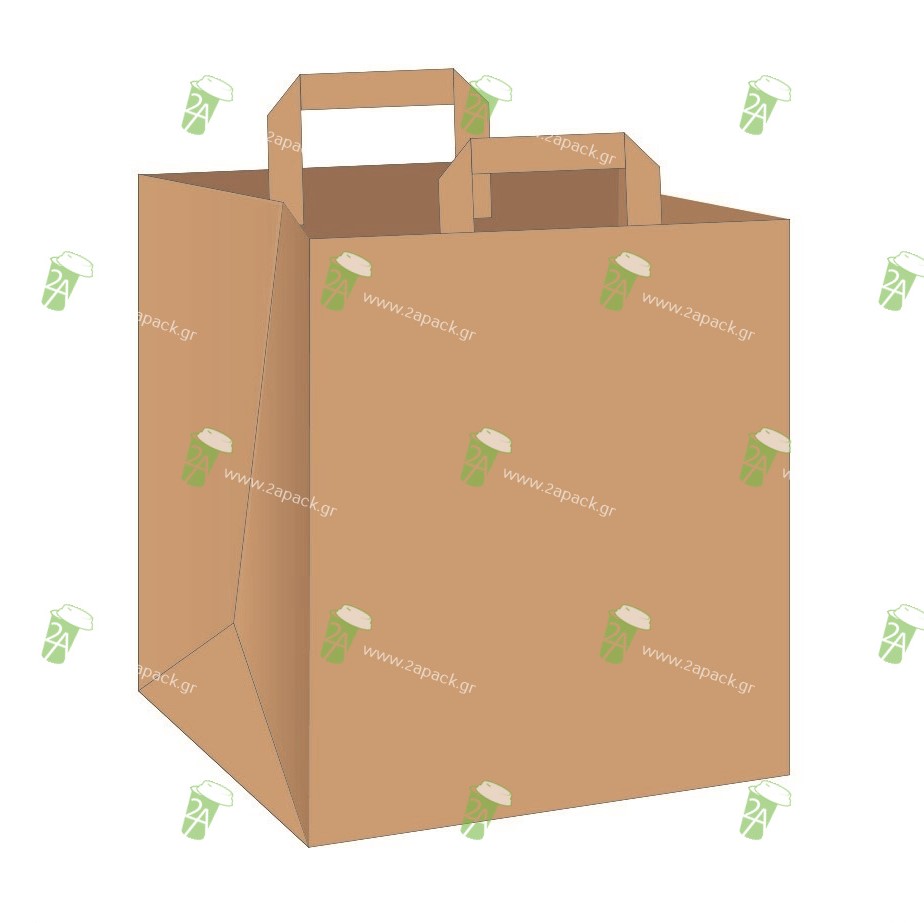 ΧΑΡΤΙΝΗ ΤΣΑΝΤΑ ΓΙΑ DELIVERY - TAKE AWAY - 2A PACK